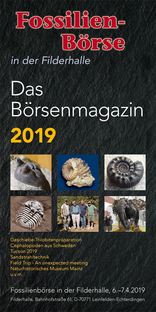 The Fossil Show Magazine 2019 - cover - Fossilien Börse